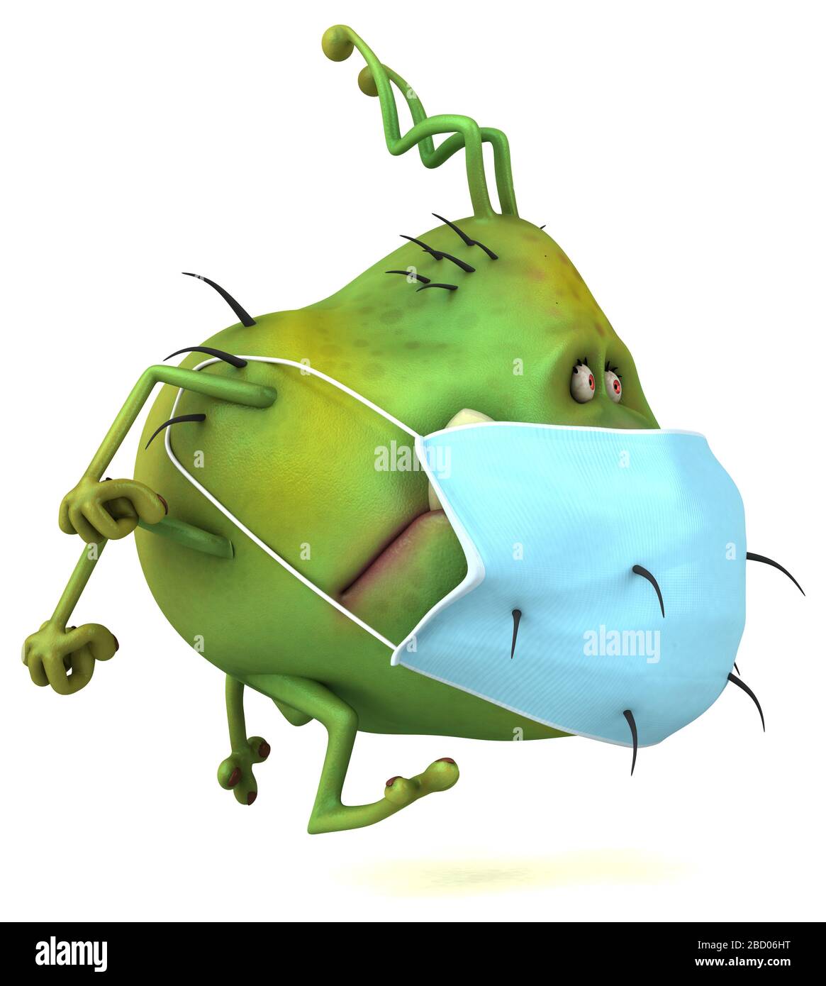 3D Illustration of a bug monster with a mask Stock Photo - Alamy