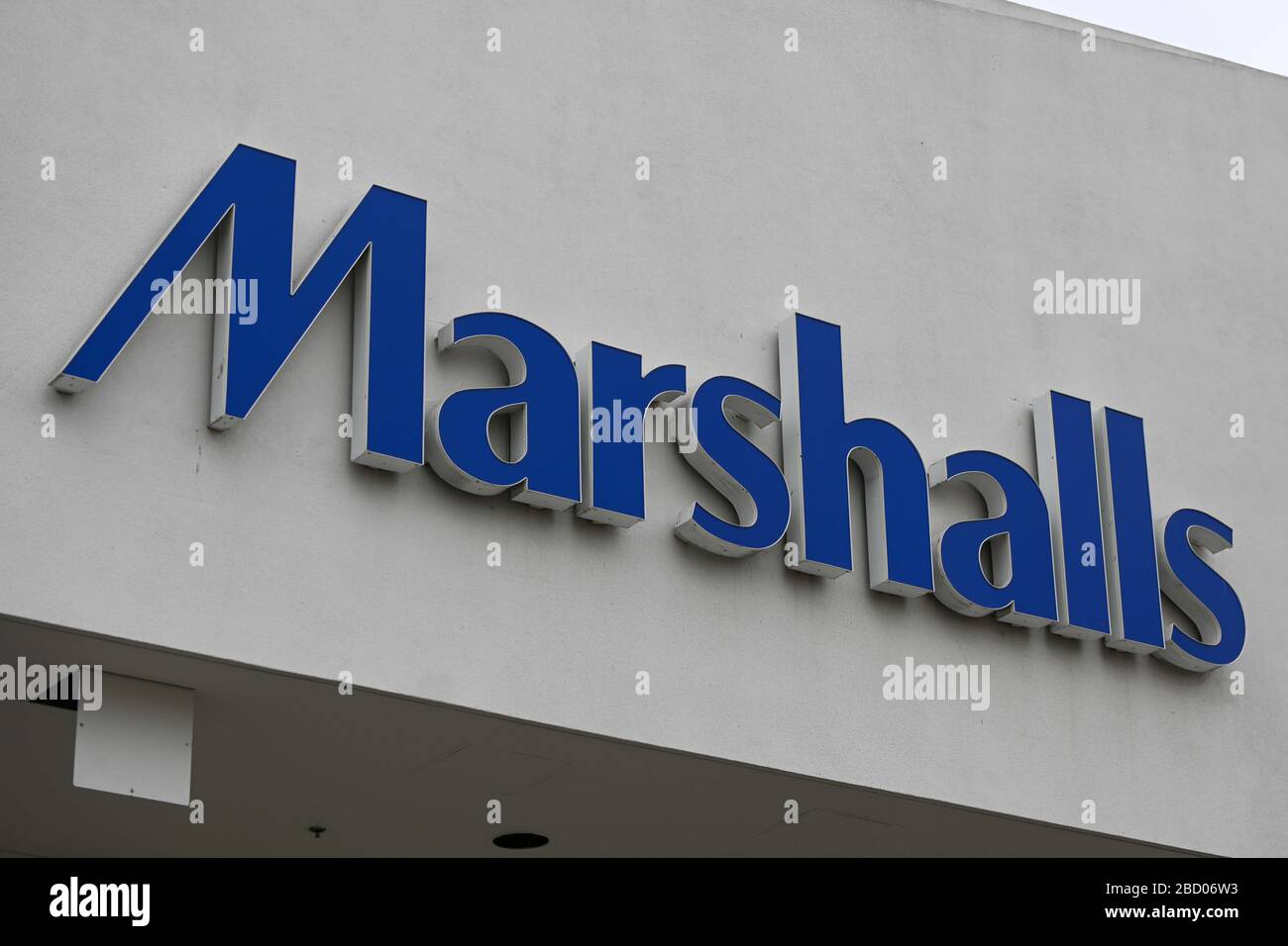 General overall view of Marshalls signage inside the Ontario Mills mall ...