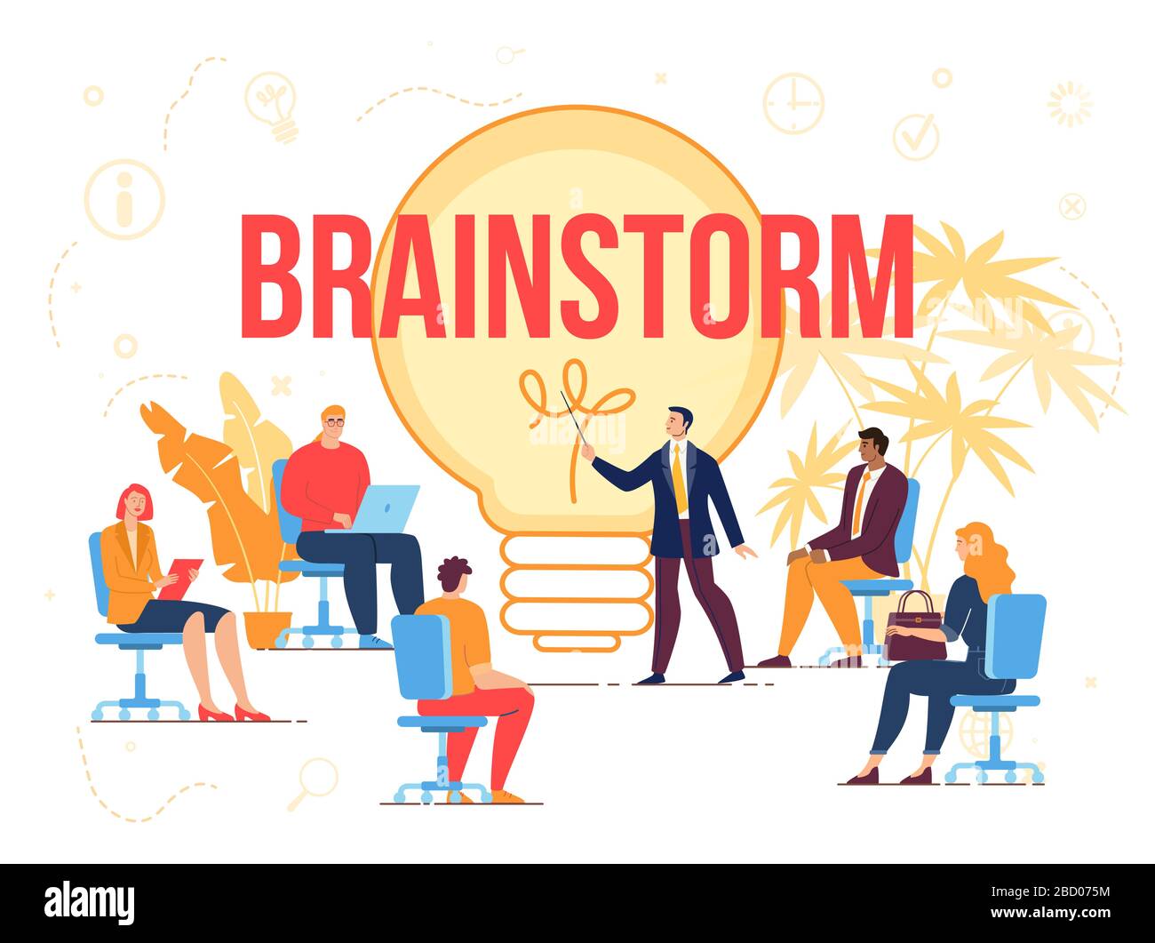 Brainstorm and Creation Idea Workflow Process Stock Vector Image & Art ...