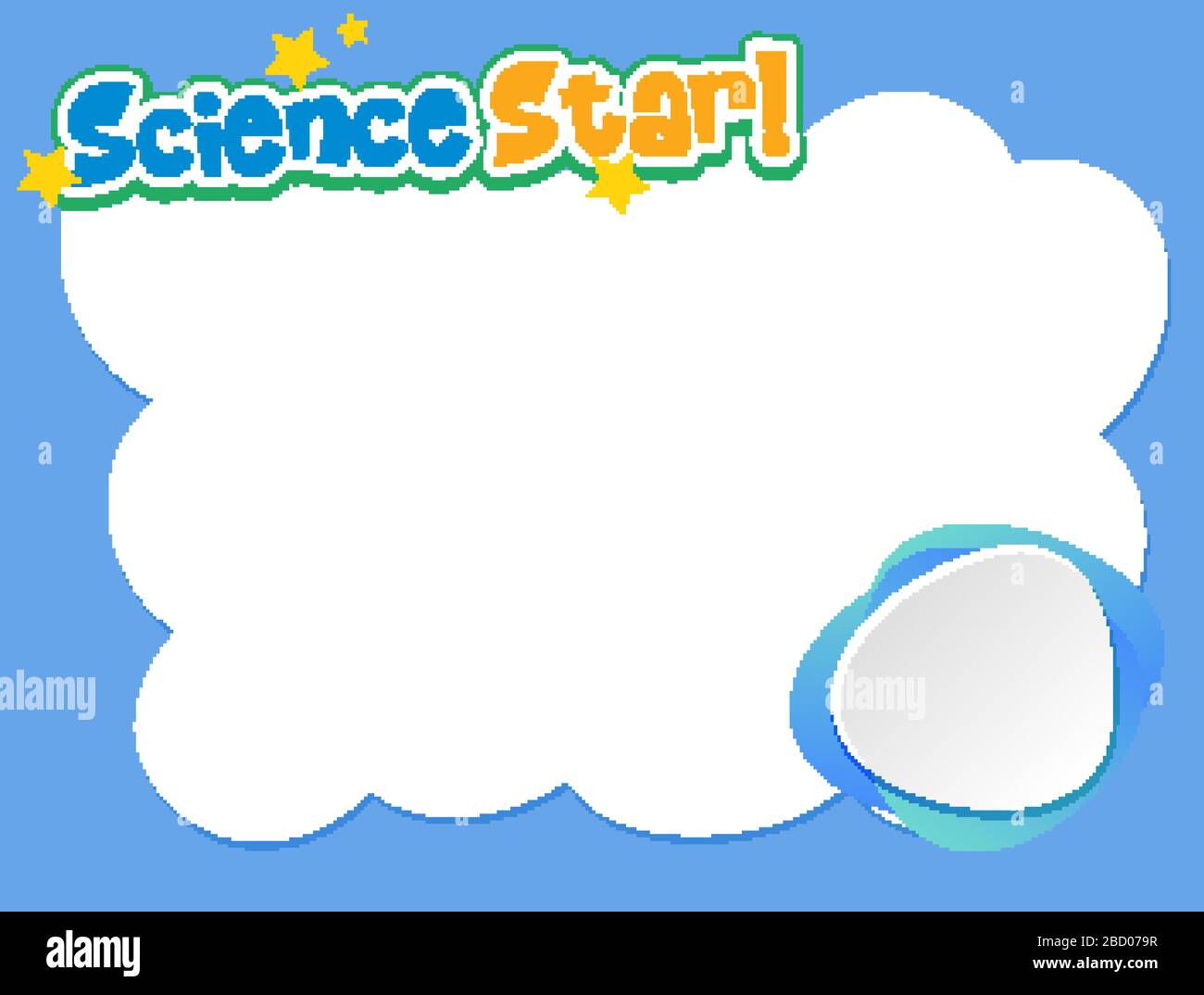 Background template design with word science star illustration Stock ...
