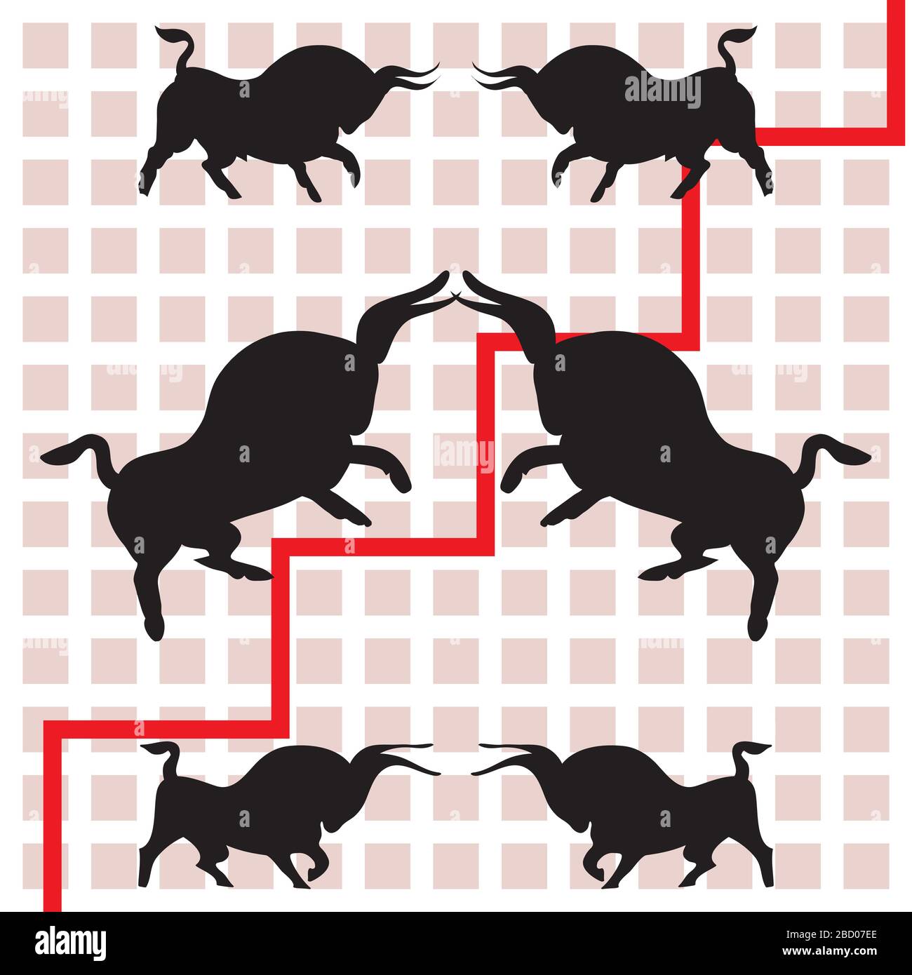 Young bulls cattle Stock Vector Images - Alamy