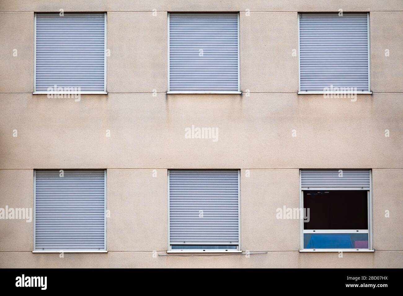 Quarantined homes in different moods, front view Stock Photo - Alamy