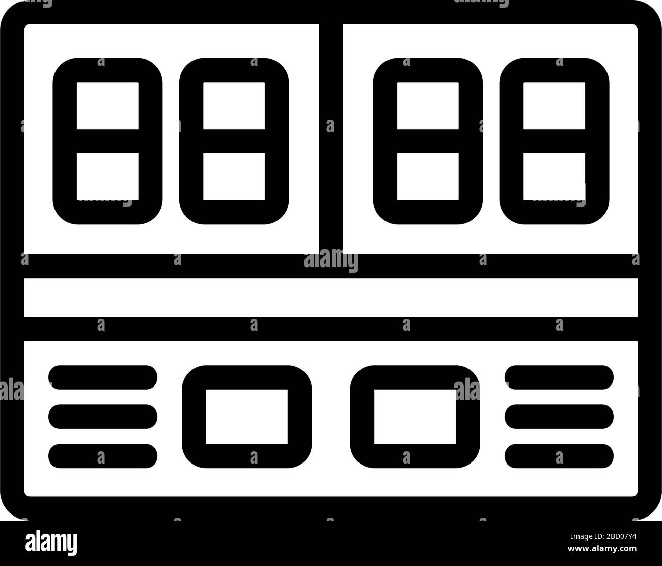 scoreboard basketball icon vector outline illustration Stock Vector ...