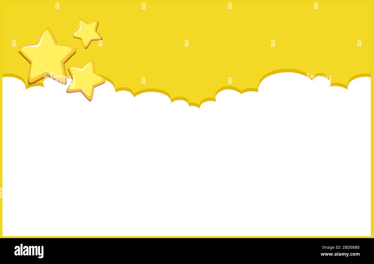 Background design template with yellow stars illustration Stock Vector ...