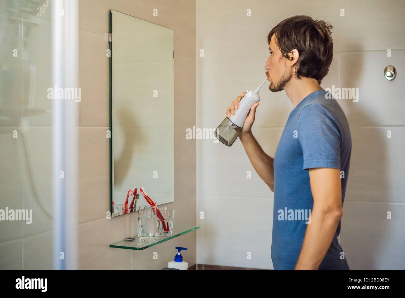 Bathtub with irrigator hi-res stock photography and images - Alamy