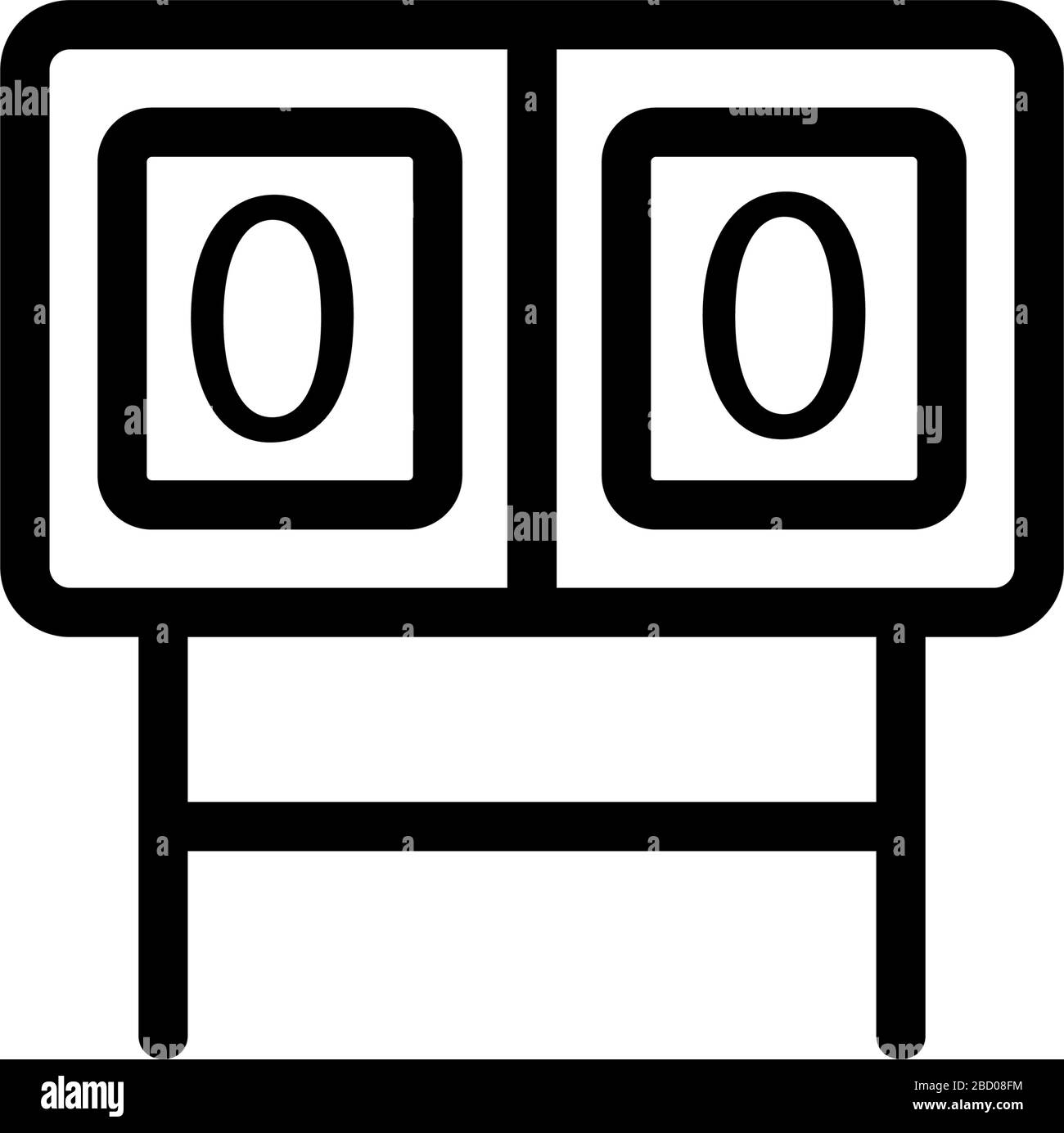 scoreboard winner icon vector outline illustration Stock Vector Image ...