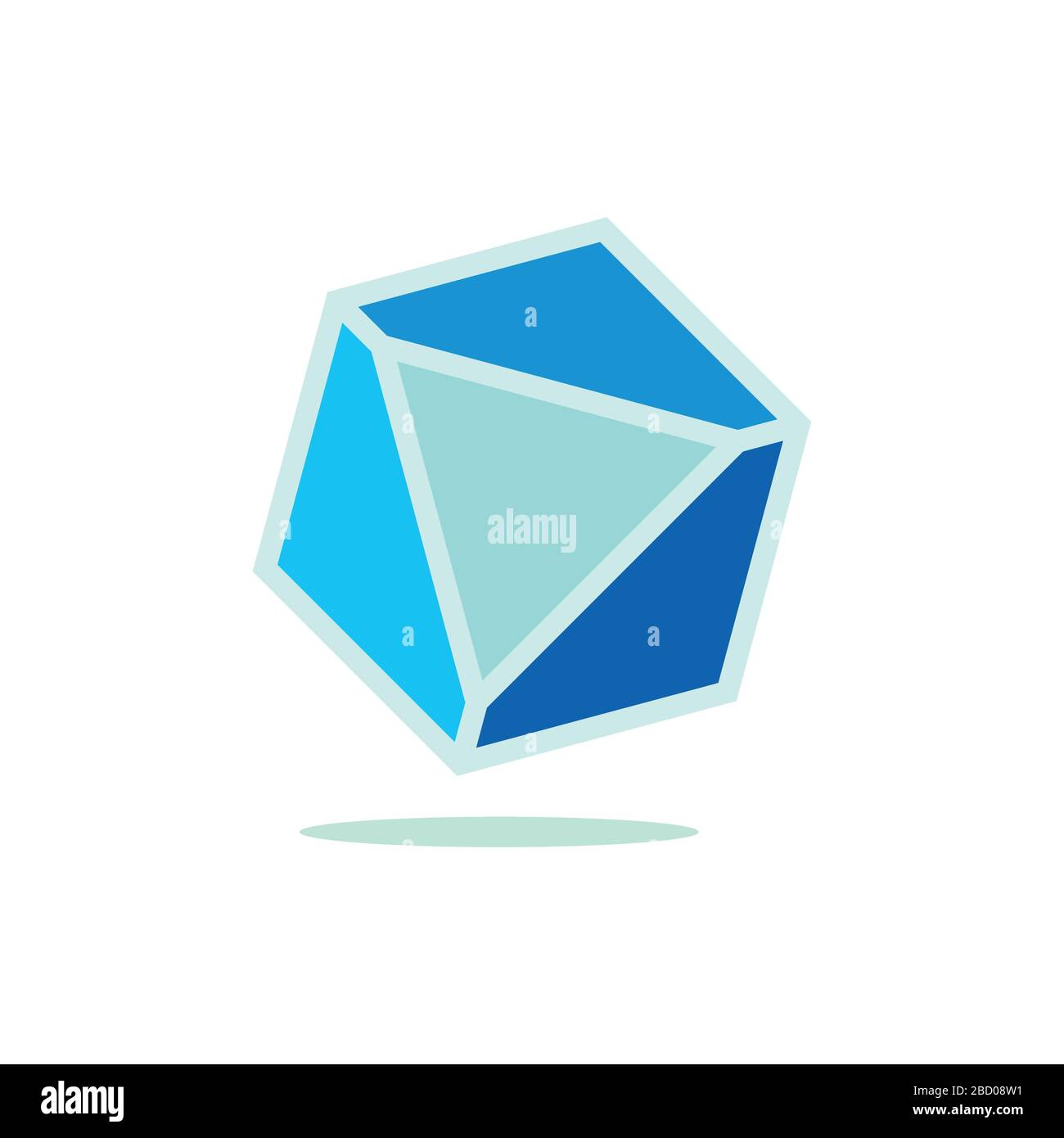 3d gem simple geometric symbol logo vector Stock Vector Image & Art - Alamy
