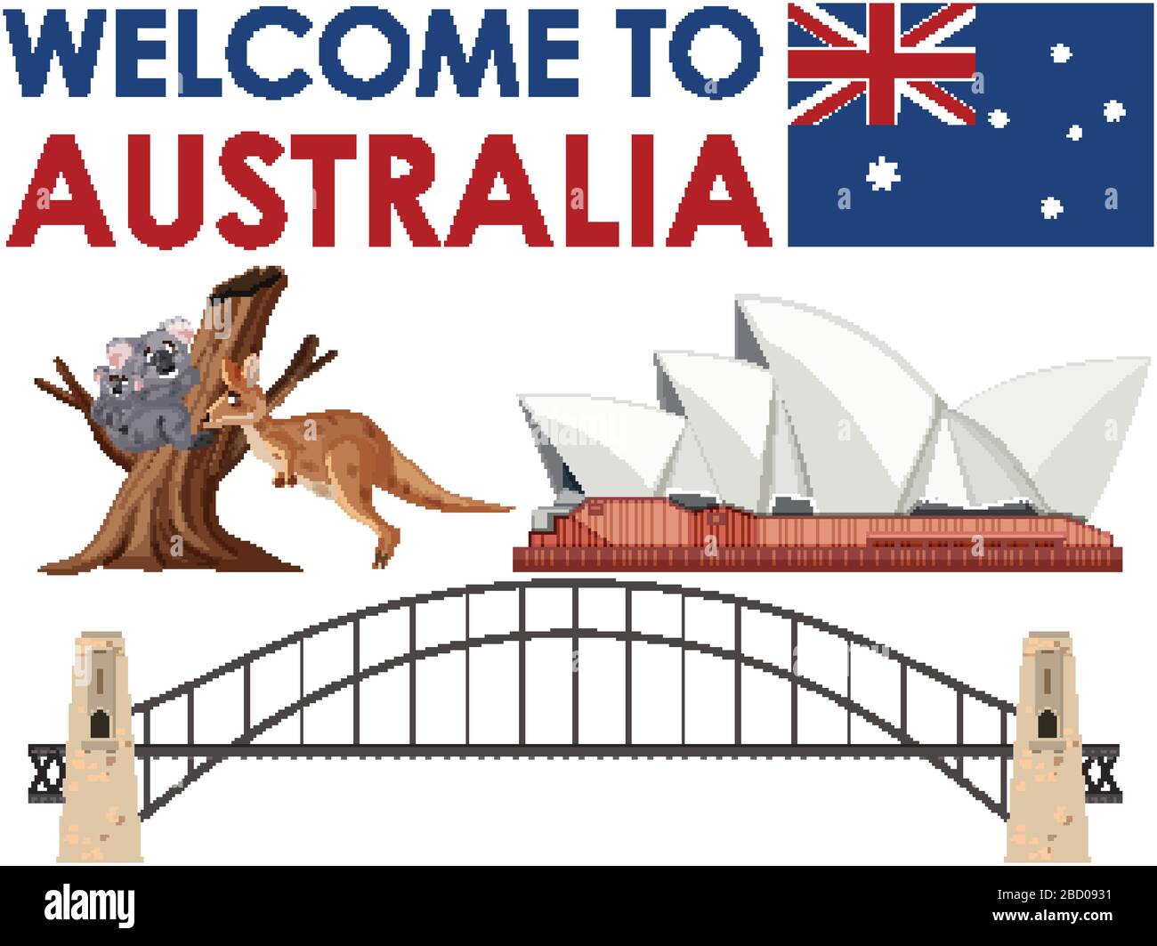 Welcome to Australia element illustration Stock Vector Image & Art - Alamy