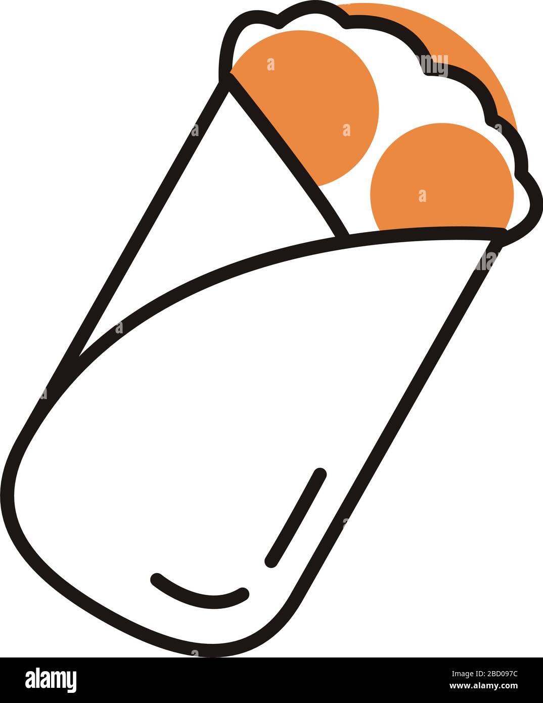 mexican burrito line and fill style icon Stock Vector Image & Art - Alamy