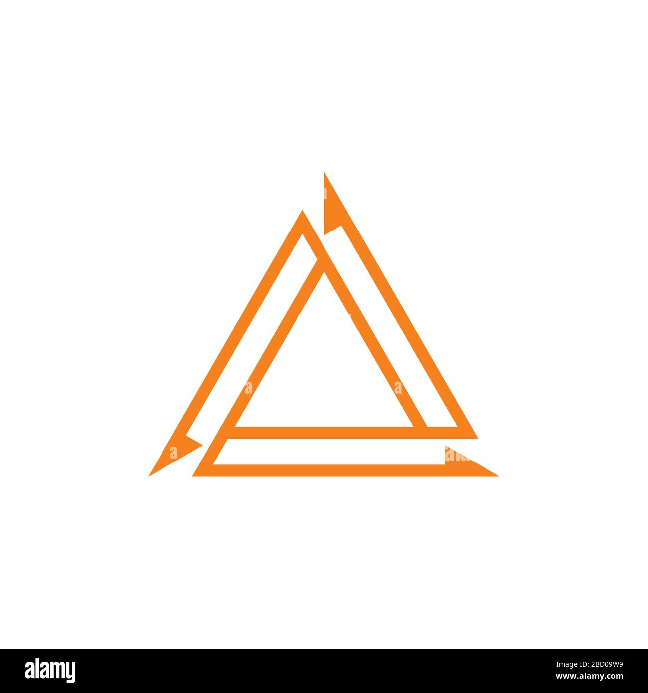 triangle line arrow geometric design logo vector Stock Vector Image ...