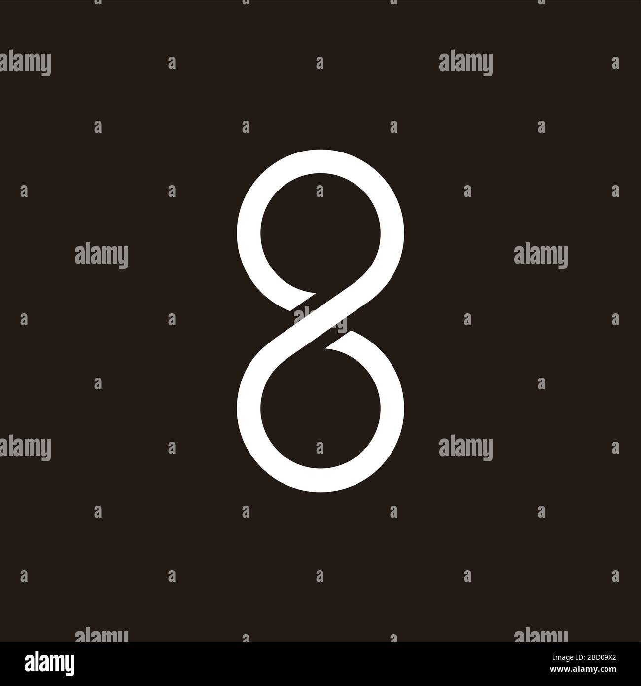 number 8 infinity simple loop line logo vector Stock Vector Image & Art ...