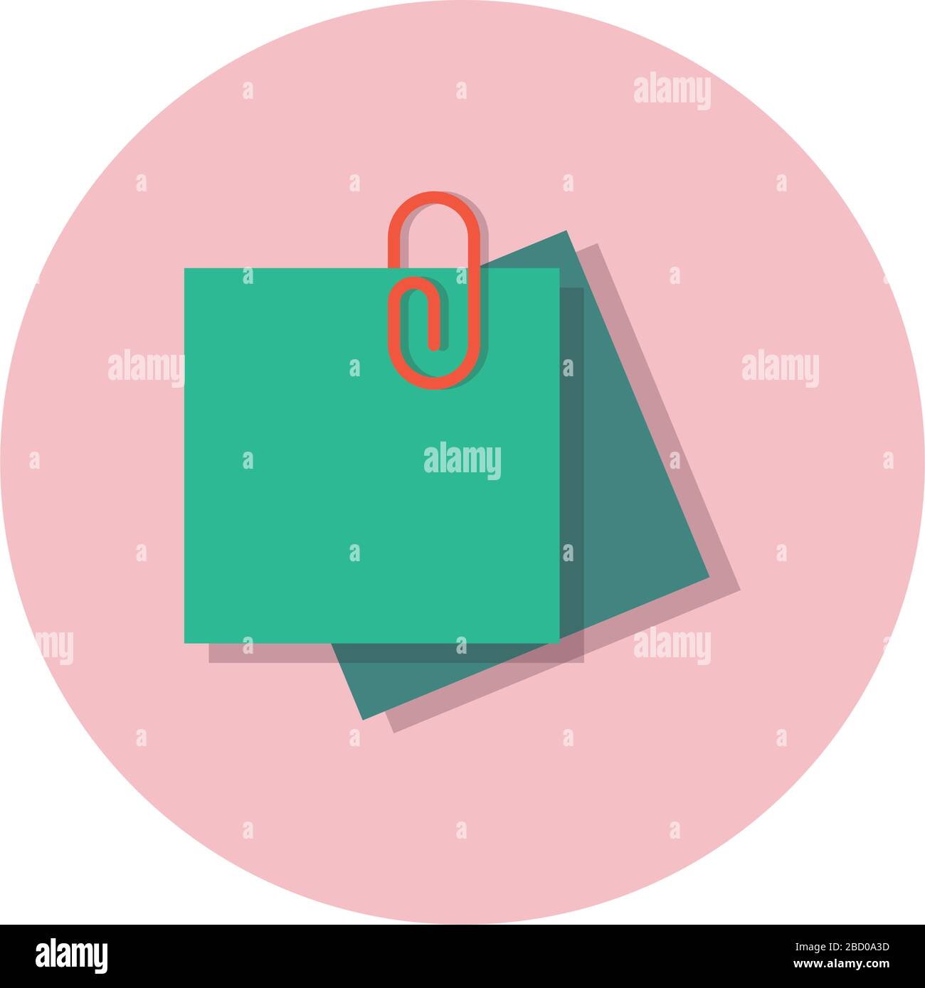 notes paper and clip block and flat style Stock Vector Image & Art - Alamy