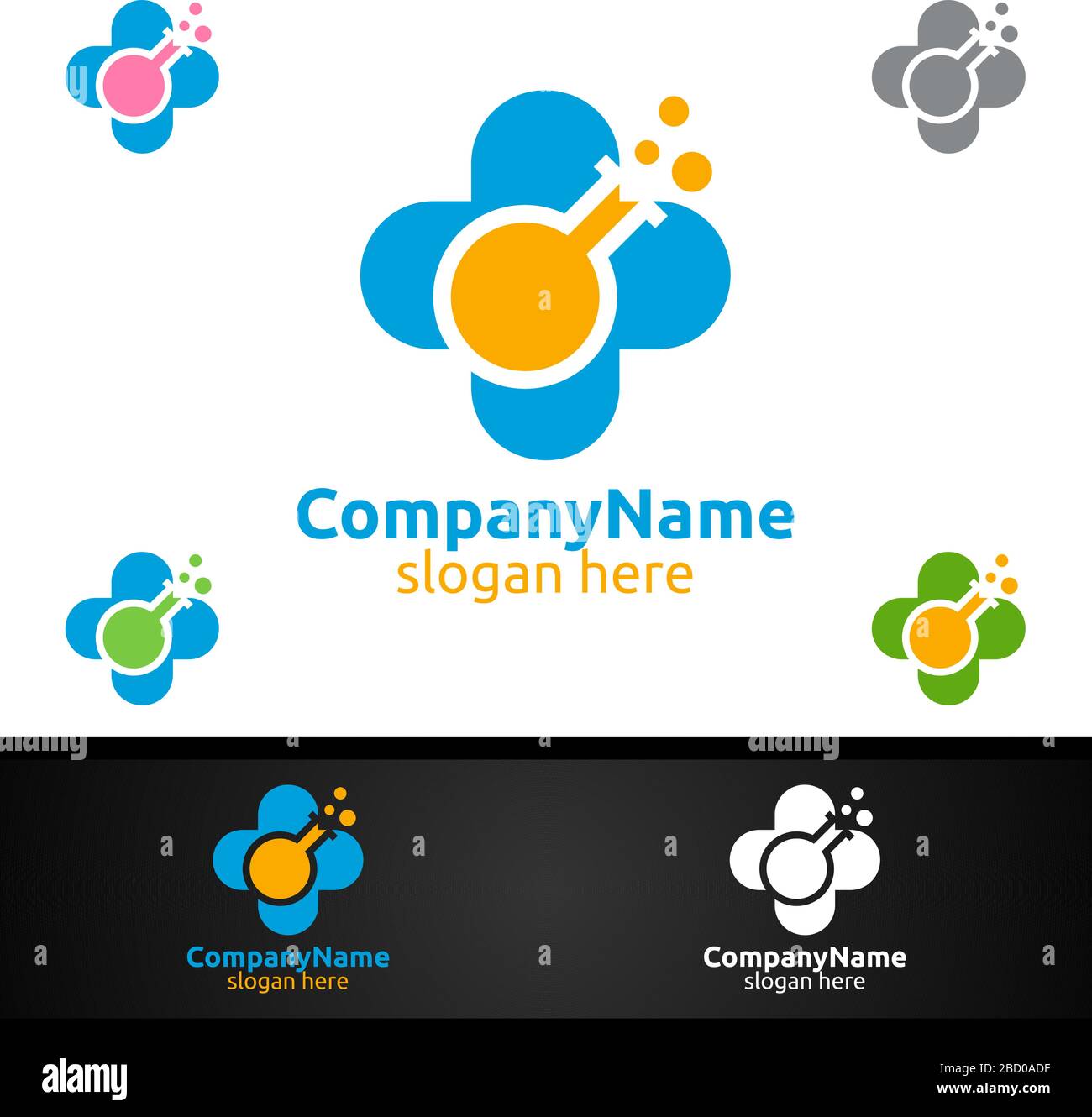 Cross Lab Medical Hospital Logo for Emergency Clinic Drug store or ...