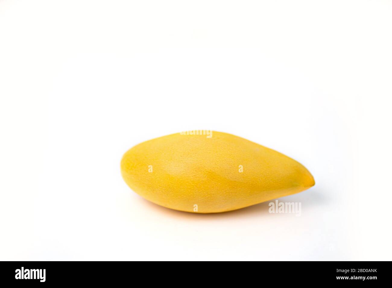 One whole mango fruit. Delicious ripe juicy fresh yellow mango isolated ...
