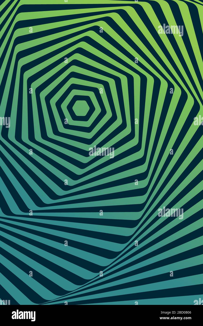 Abstract background with rotation effect. Gradient hexagonal movement ...