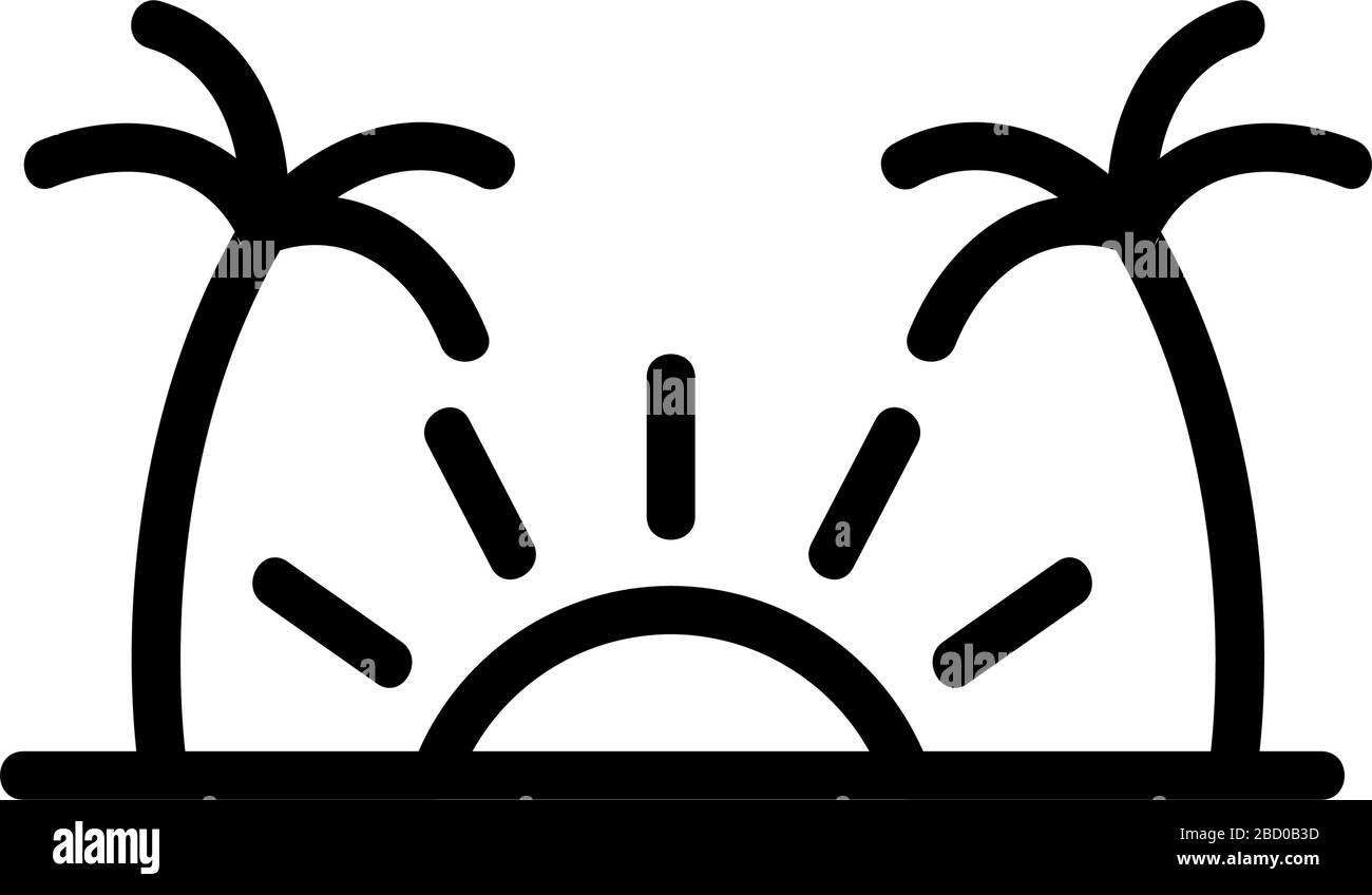 Sunset palms sea Black and White Stock Photos & Images - Alamy