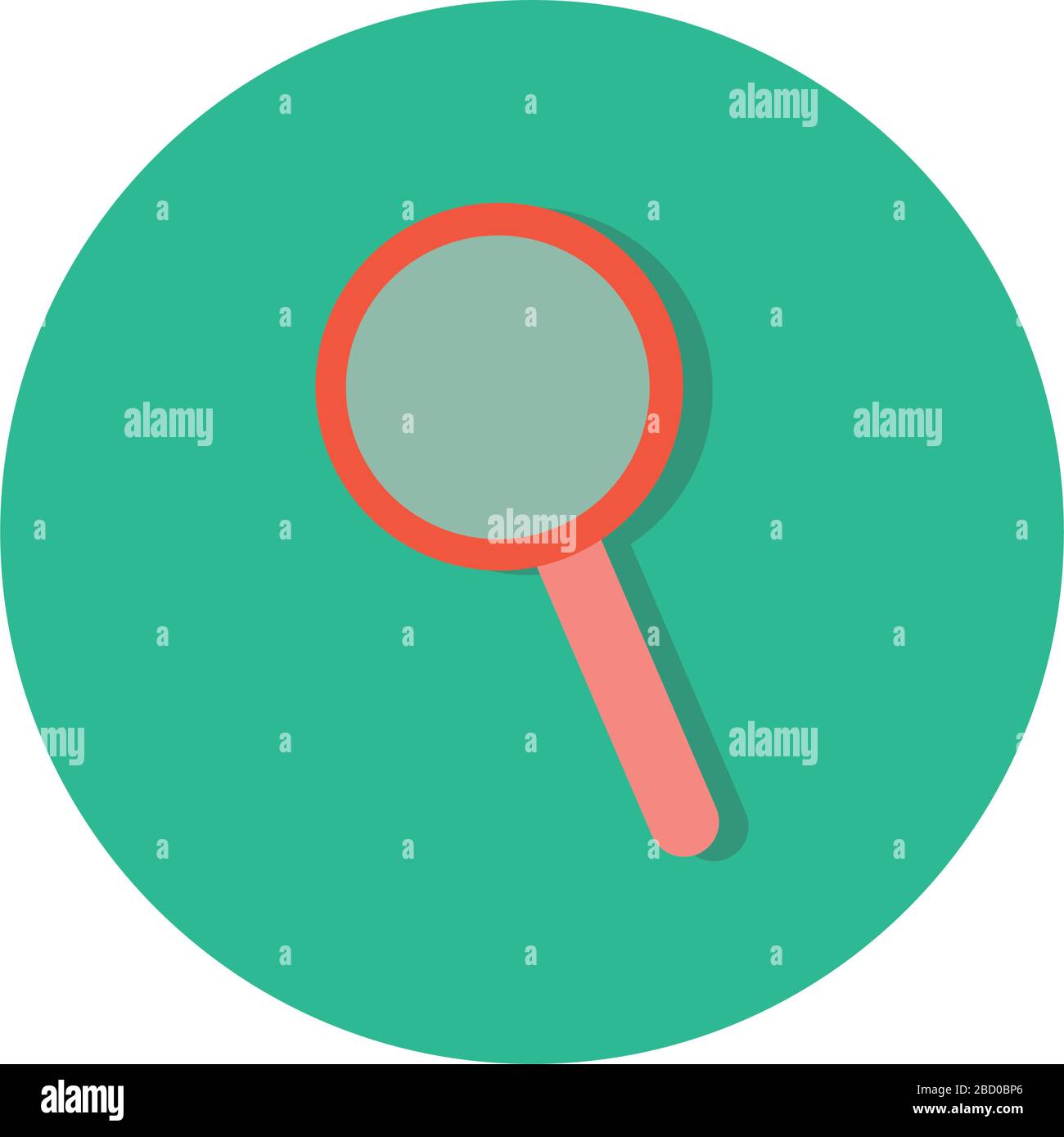 magnifying glass block and flat style Stock Vector Image & Art - Alamy