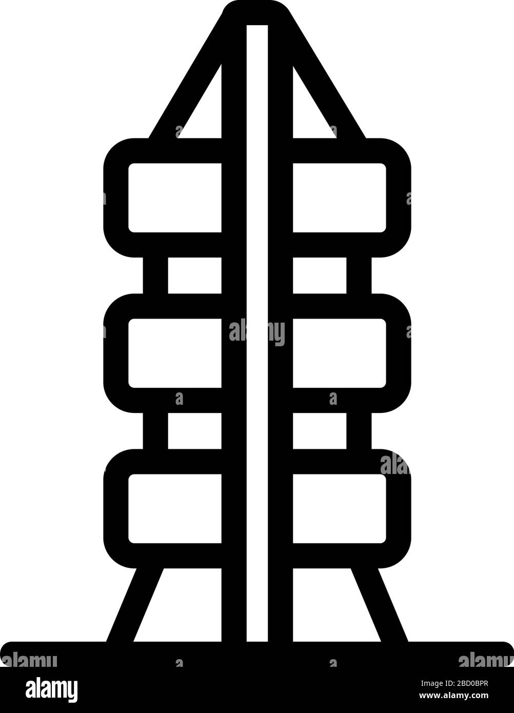 the famous skyscraper icon vector outline illustration Stock Vector ...