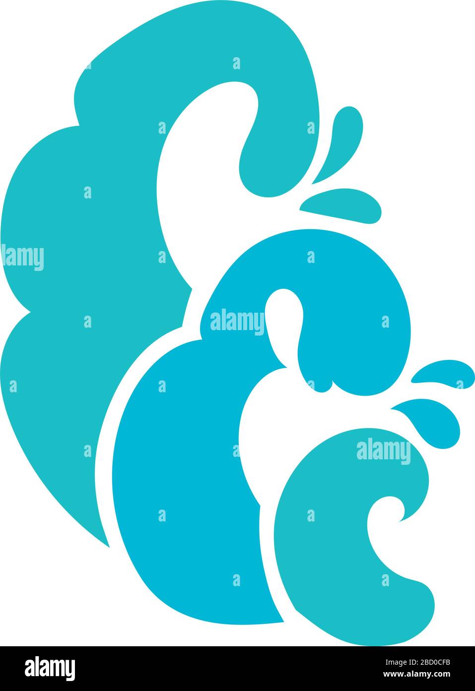 water waves ocean flat style icon Stock Vector Image & Art - Alamy