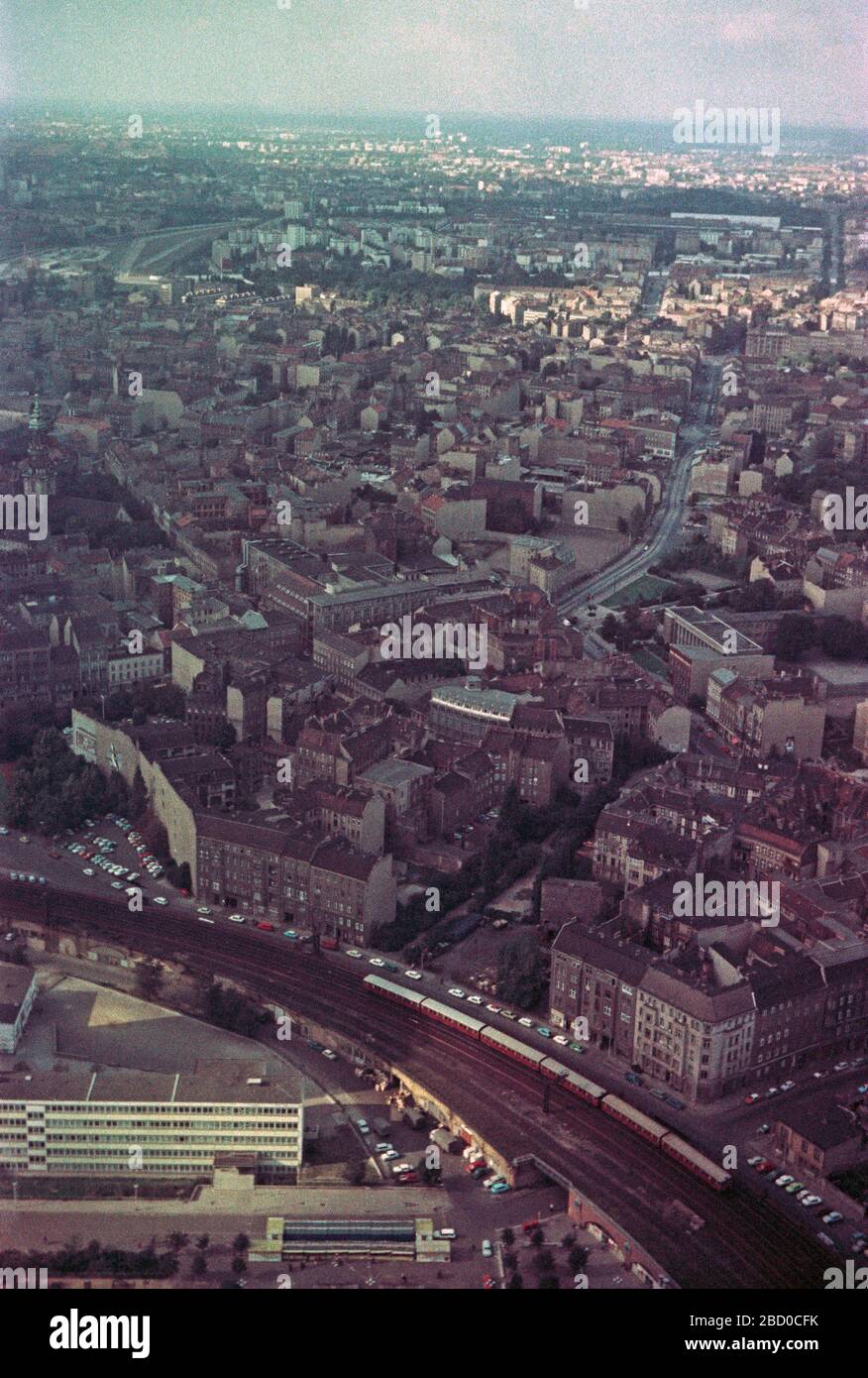 view from the television tower, October 1980, East Berlin, East Germany ...