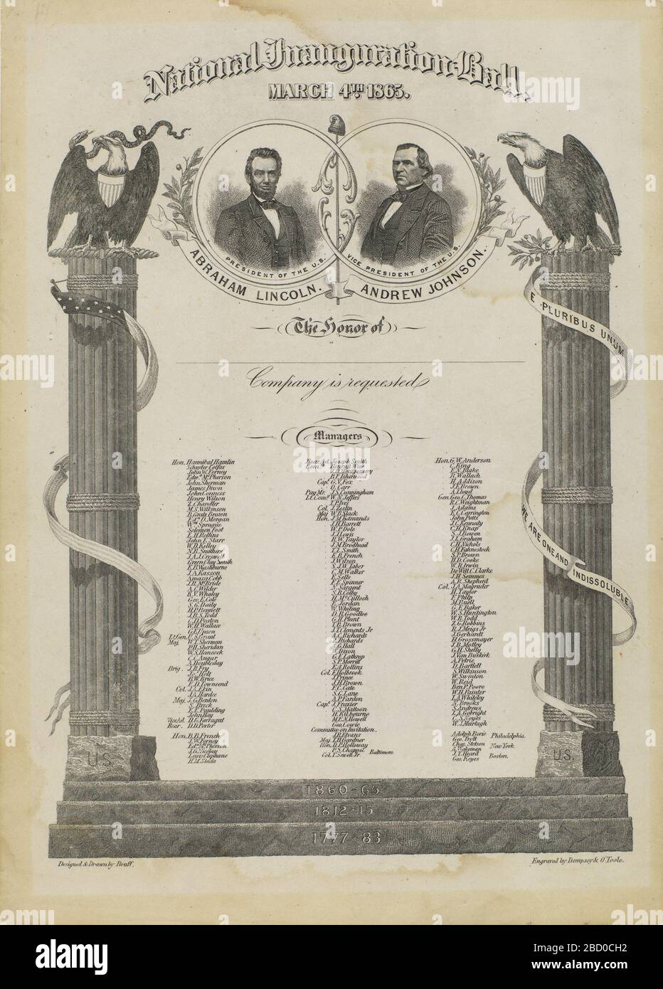 National Inauguration Ball March 4th 1865. National Inauguration Ball ...