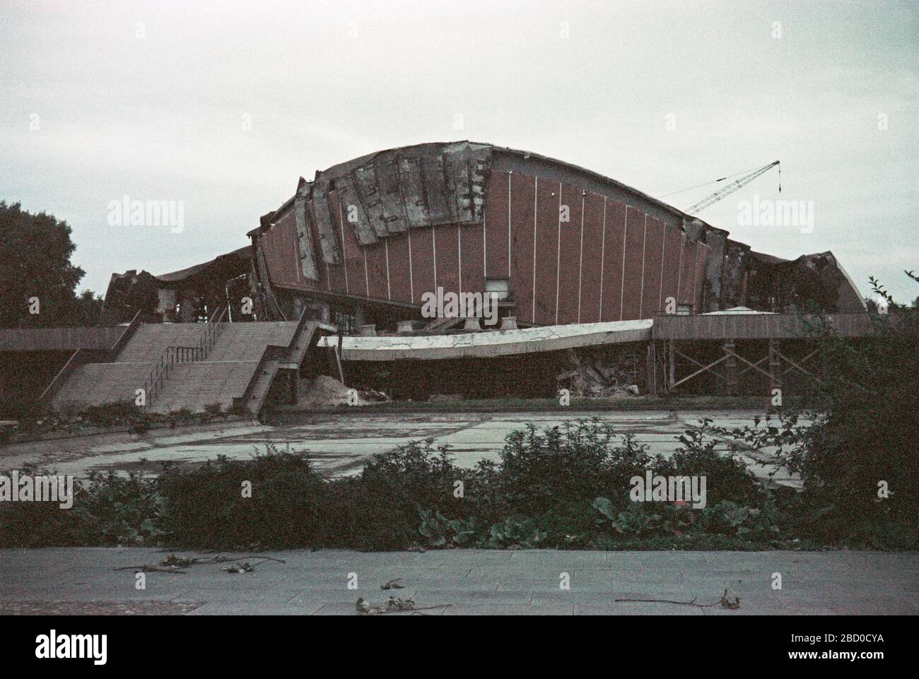 congress hall after caving-in, October 1980, West Berlin, West Germany ...