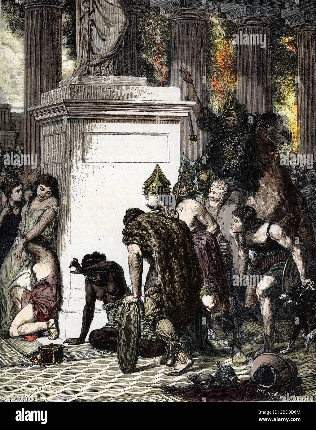 Invasions barbares : pillage, destruction, incendie et viols par les ...