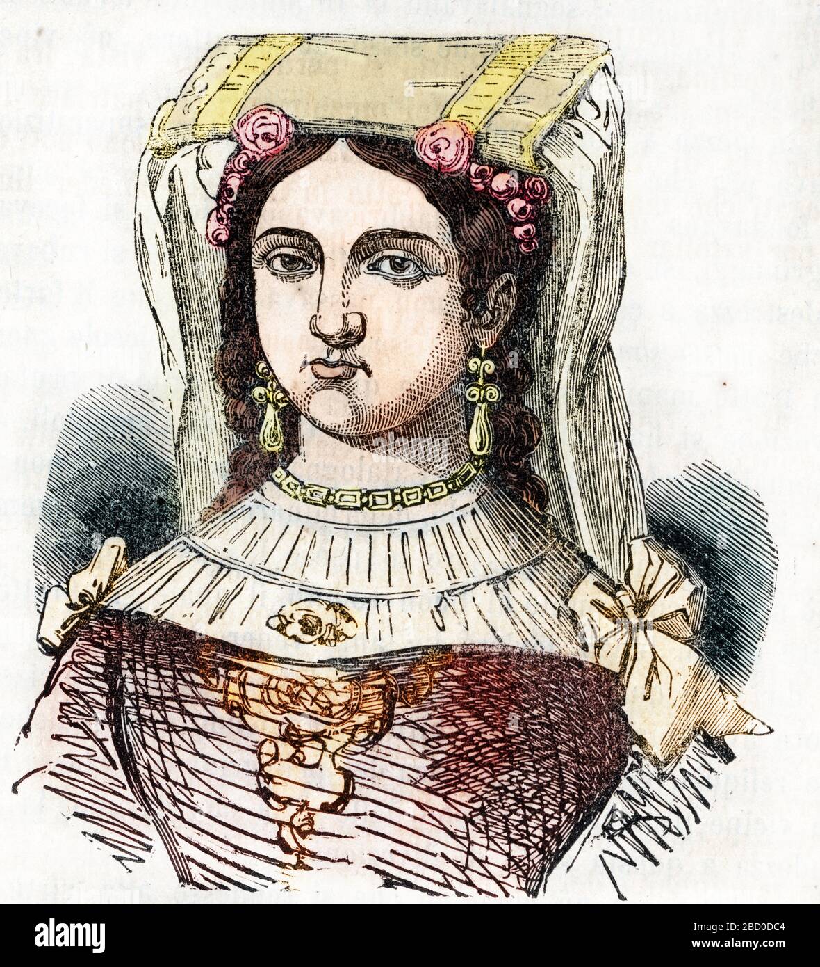 Portrait de la noble romaine Marozie Iere (Mariuccia, Mariozza ou ...