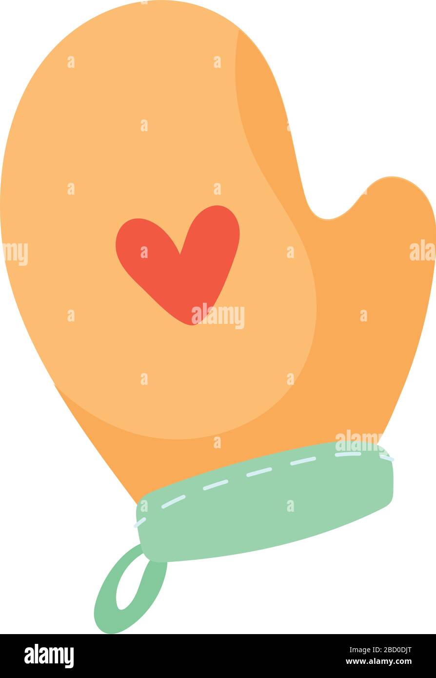 kitchen glove utensil hand draw style Stock Vector Image & Art - Alamy