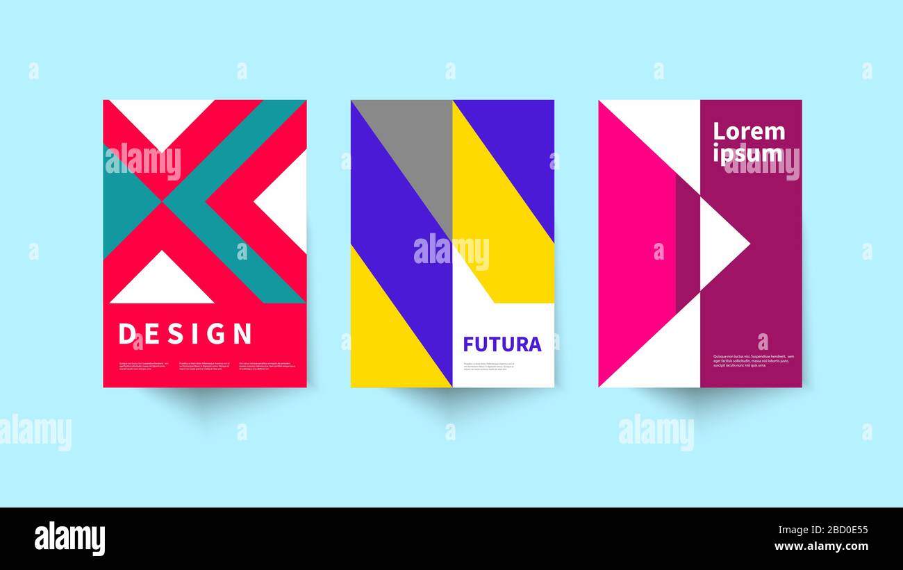 Minimalistic geometric poster, minimal cover template, A4 brochure ...