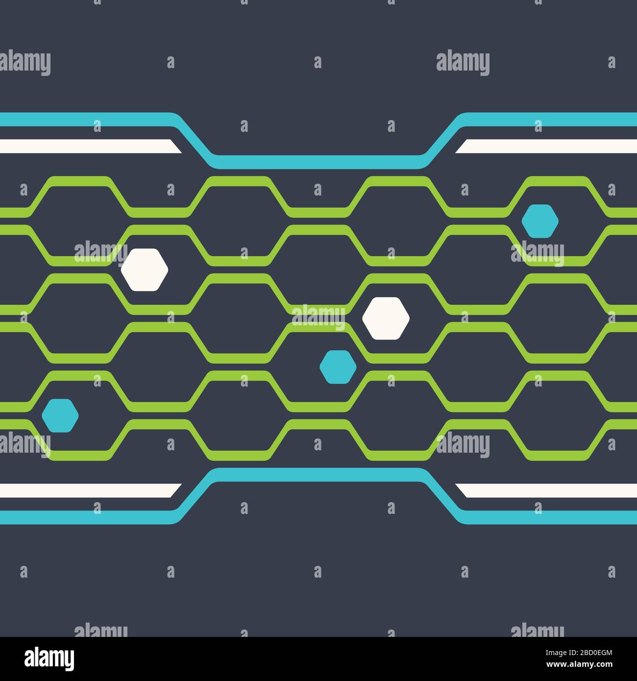 Digital honeycomb vector seamless pattern. Abstract hexagon techno background Stock Vector Image ...