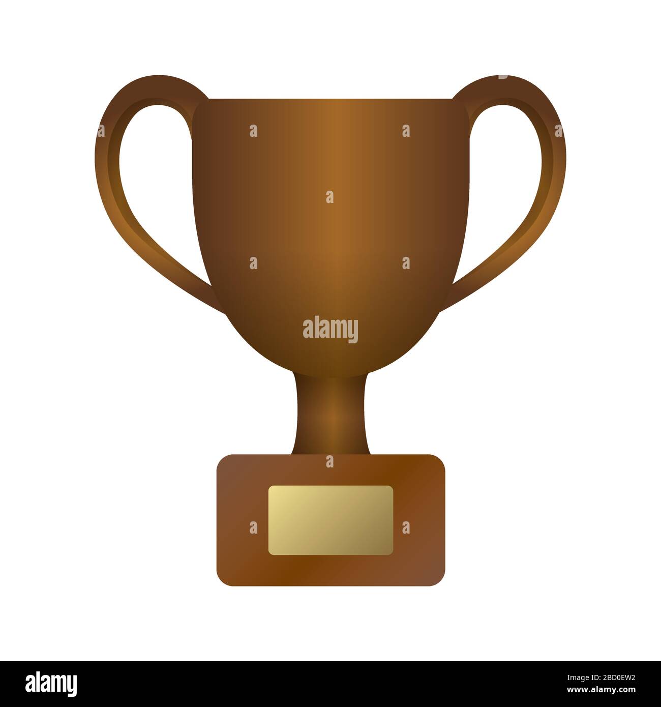 Trophy cup icon illustration. bronze ( 3rd place Stock Vector Image ...