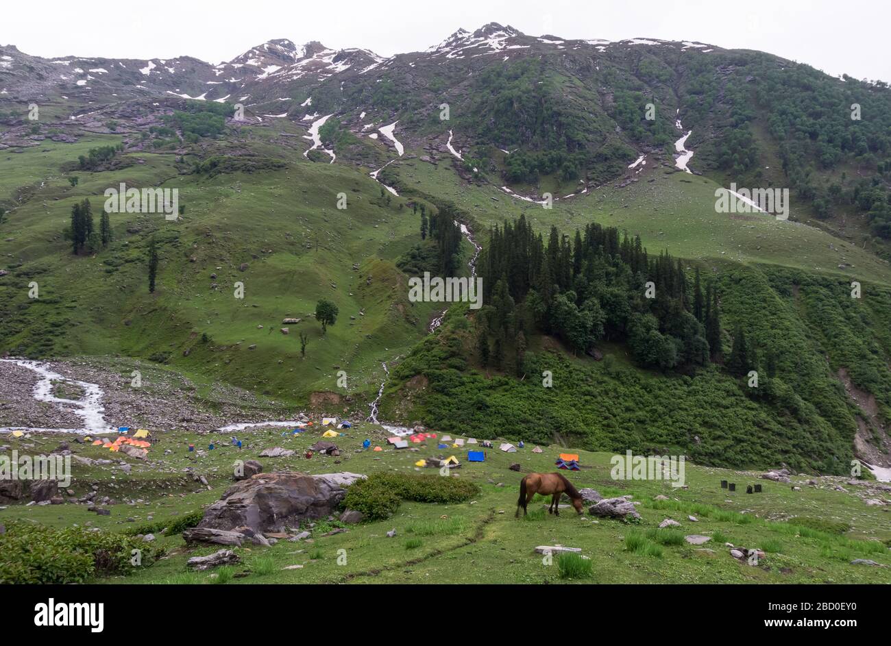 The amazing trek to hampta pass himalaya himachal pradesh india Stock ...