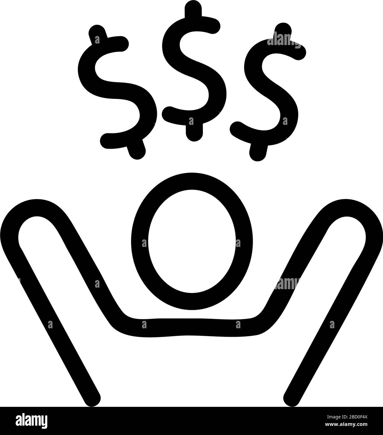lottery winner icon vector outline illustration Stock Vector Image ...