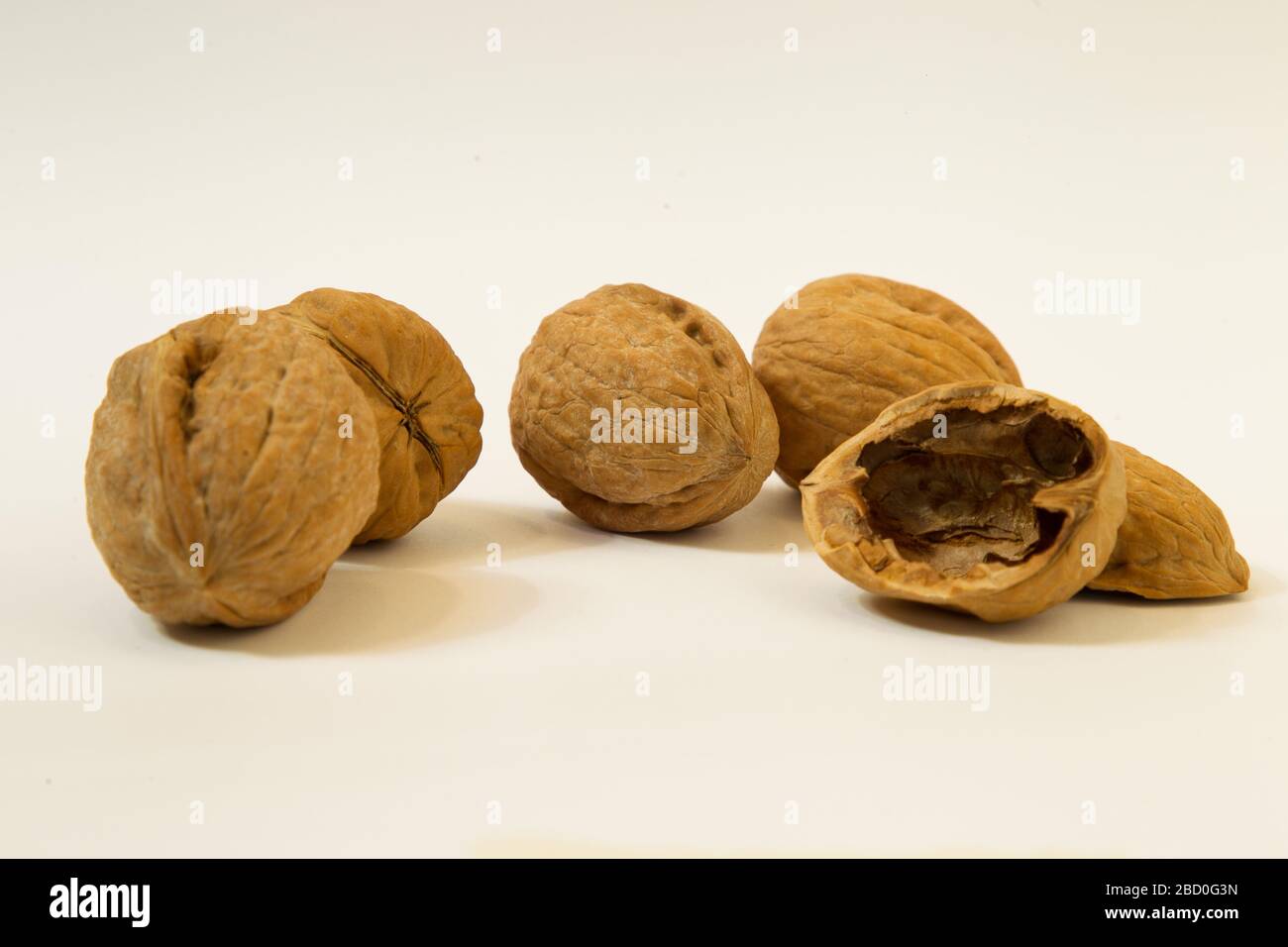 nuts with shell and without Stock Photo - Alamy