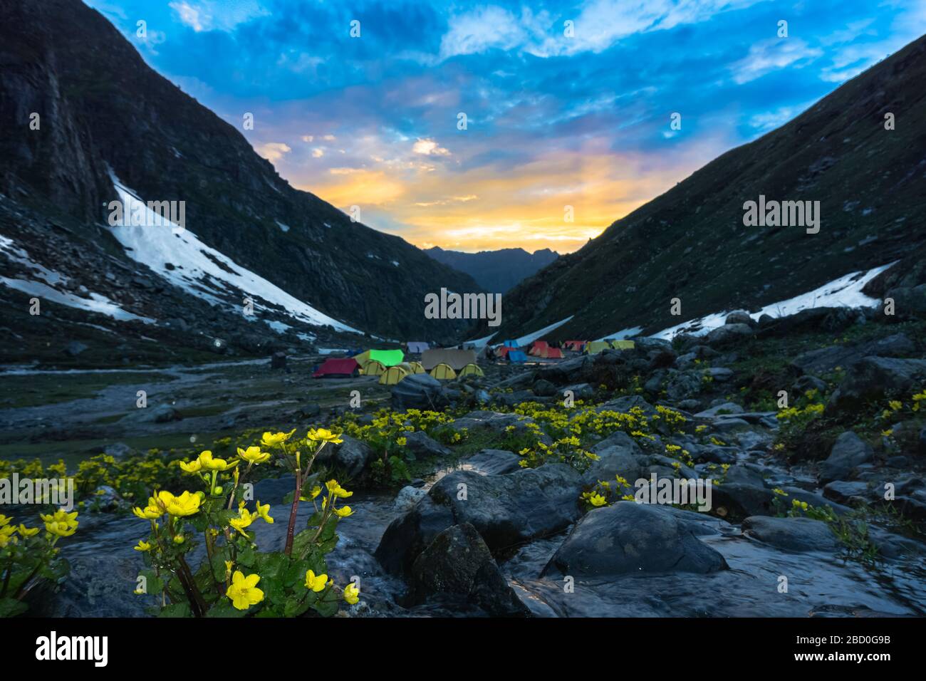 The amazing trek to hampta pass himalaya himachal pradesh india Stock ...