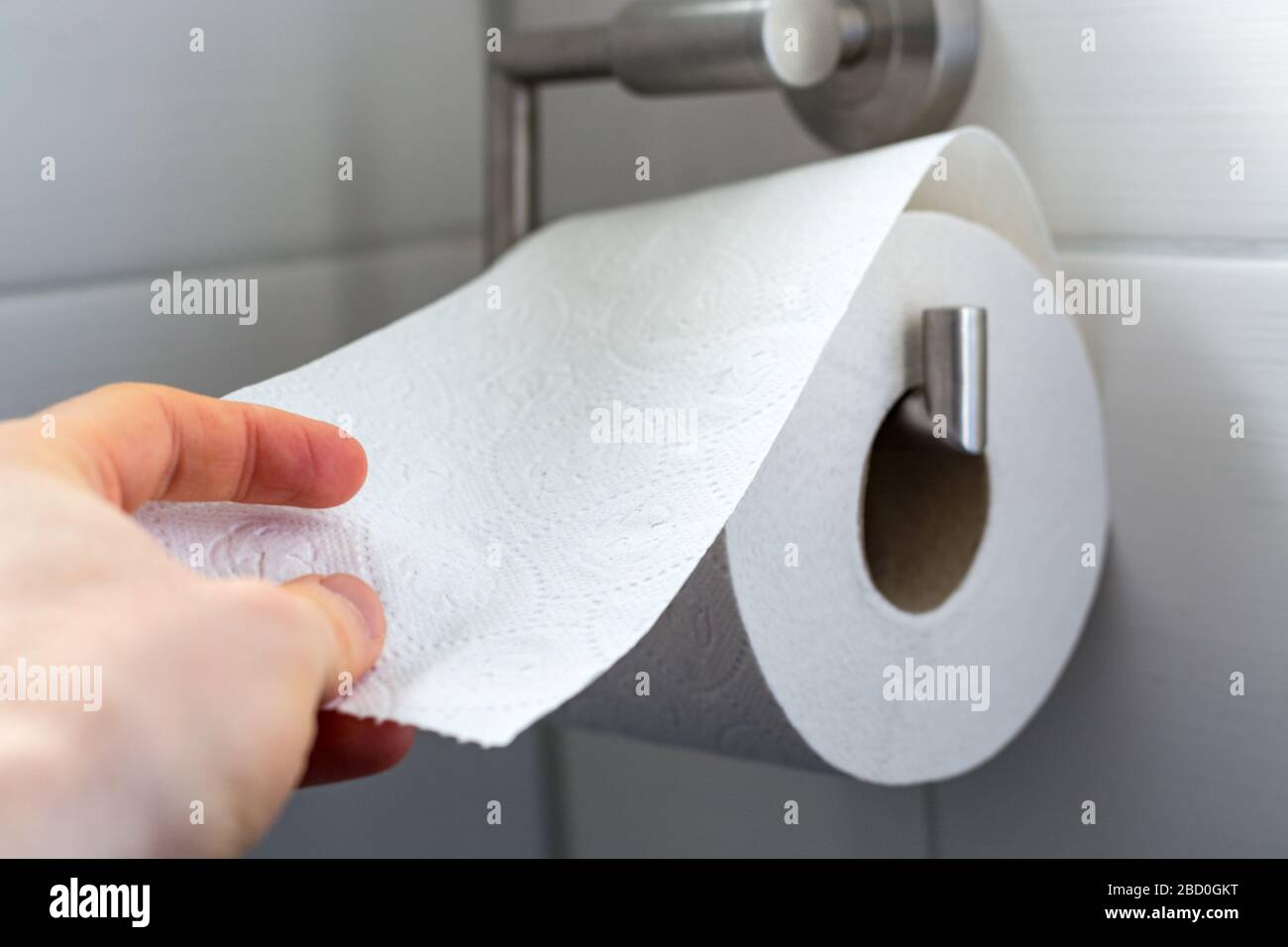 Woman taking paper tissue hi-res stock photography and images - Alamy
