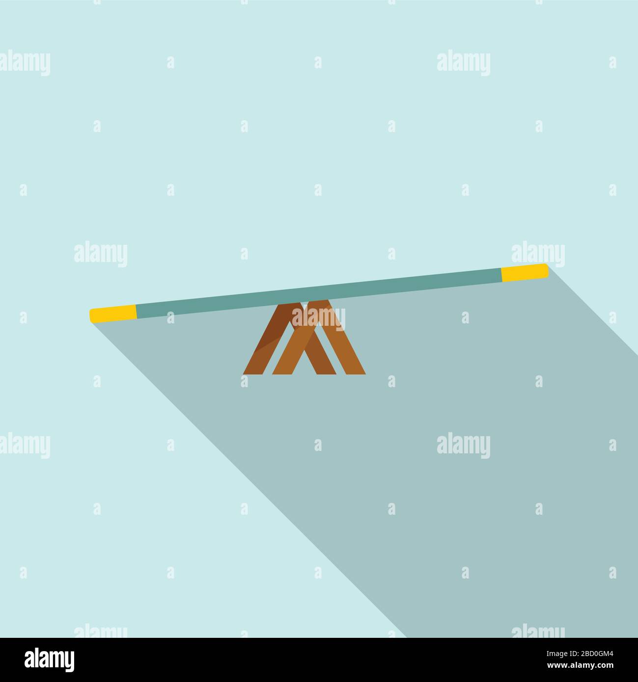 Dog balance bar icon. Flat illustration of dog balance bar vector icon ...