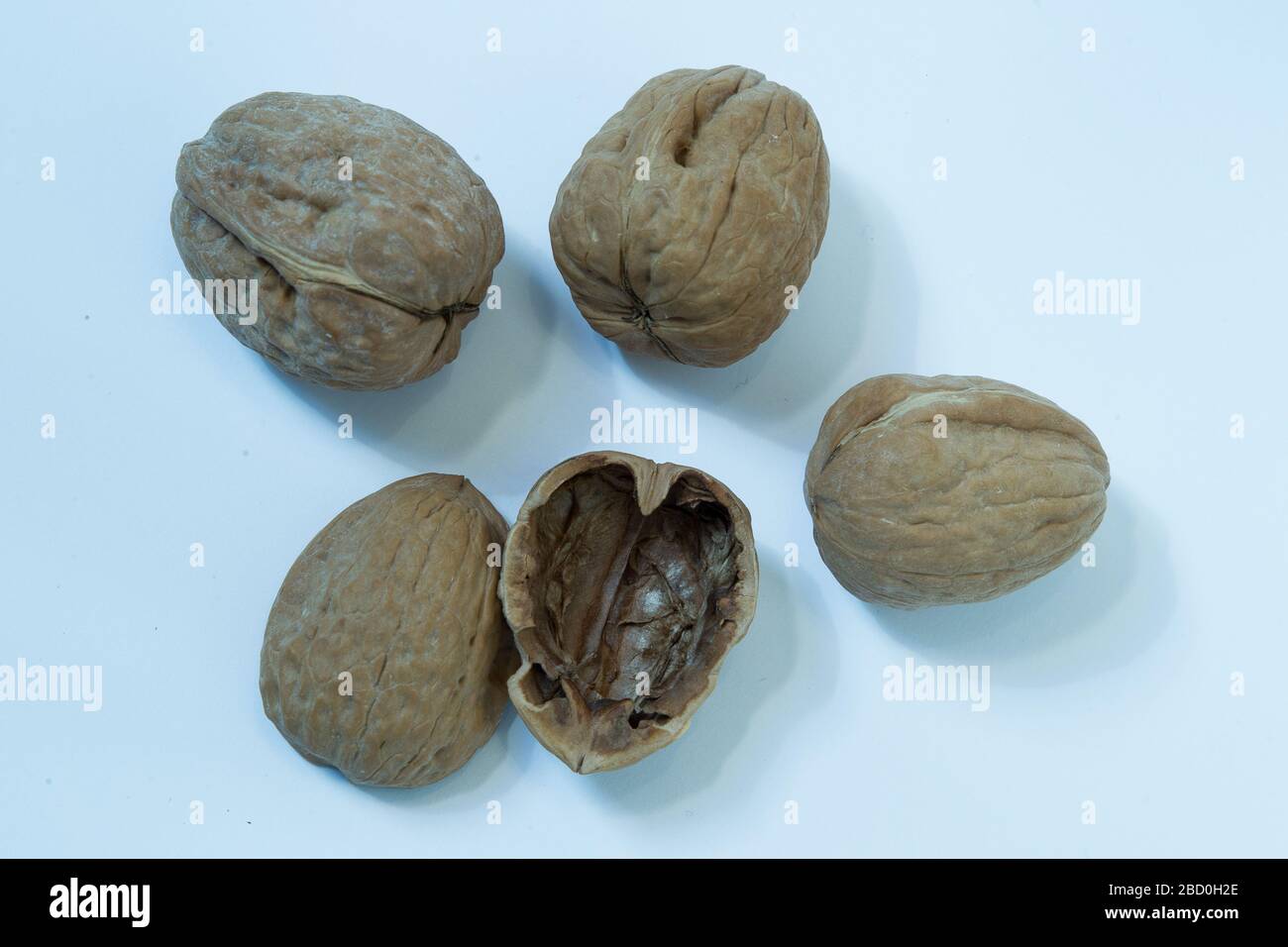 nuts with shell and without Stock Photo - Alamy