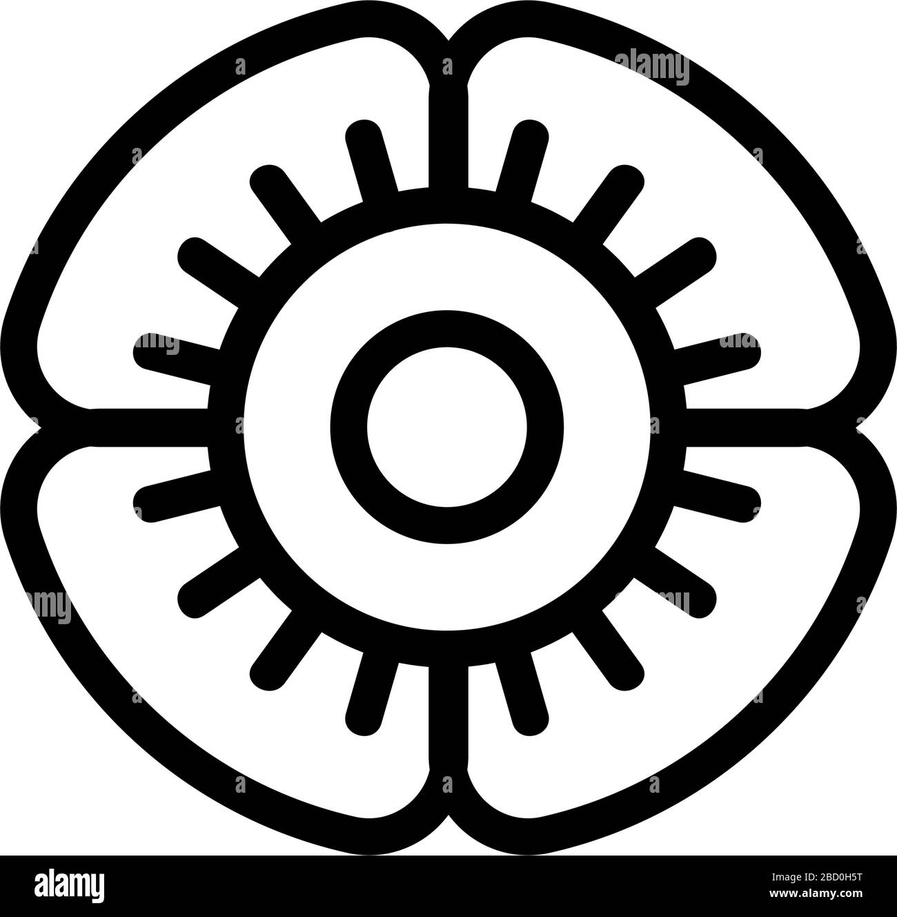 poppy plant icon vector outline illustration Stock Vector Image & Art ...