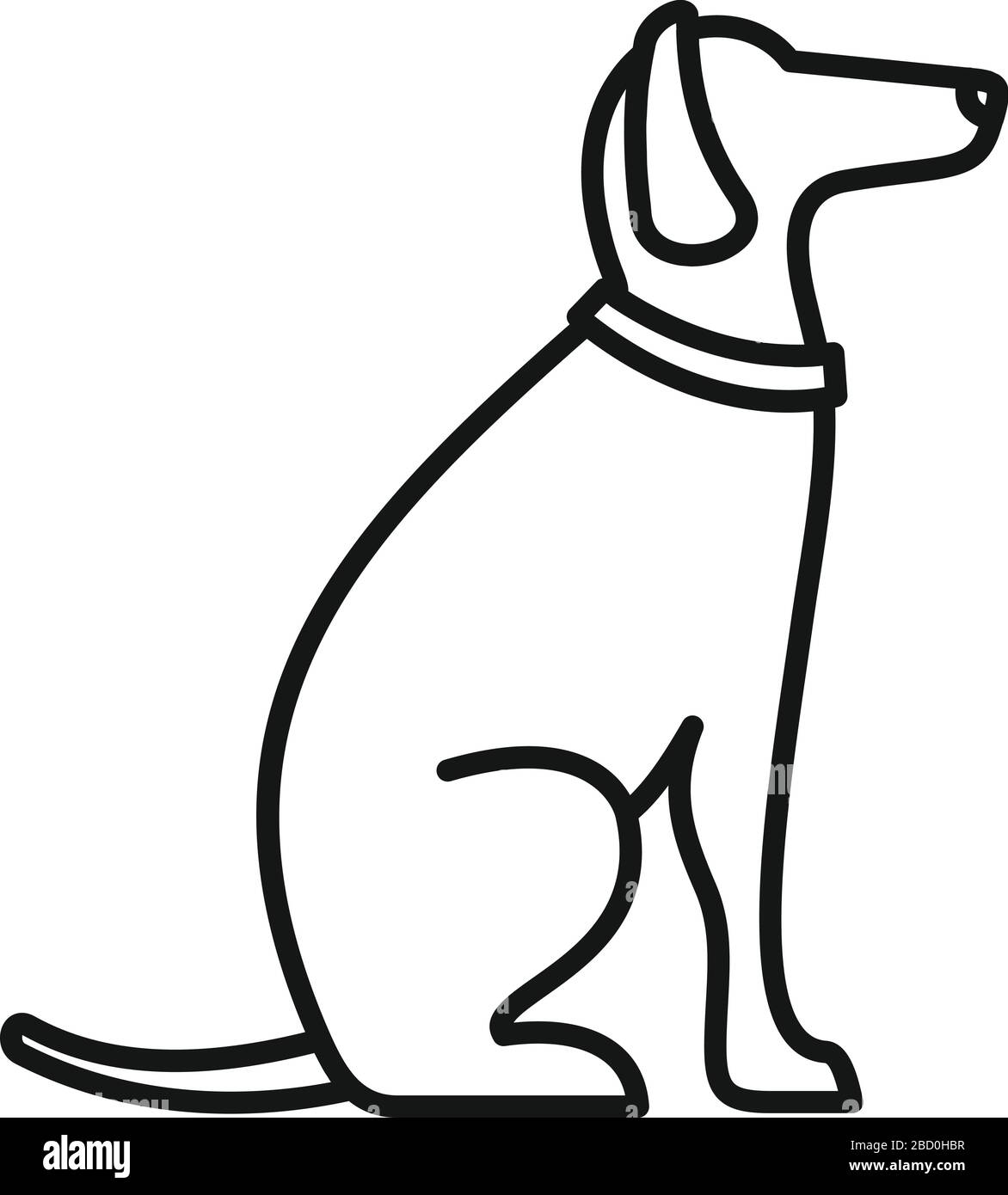 Police dog training icon. Outline police dog training vector icon for ...