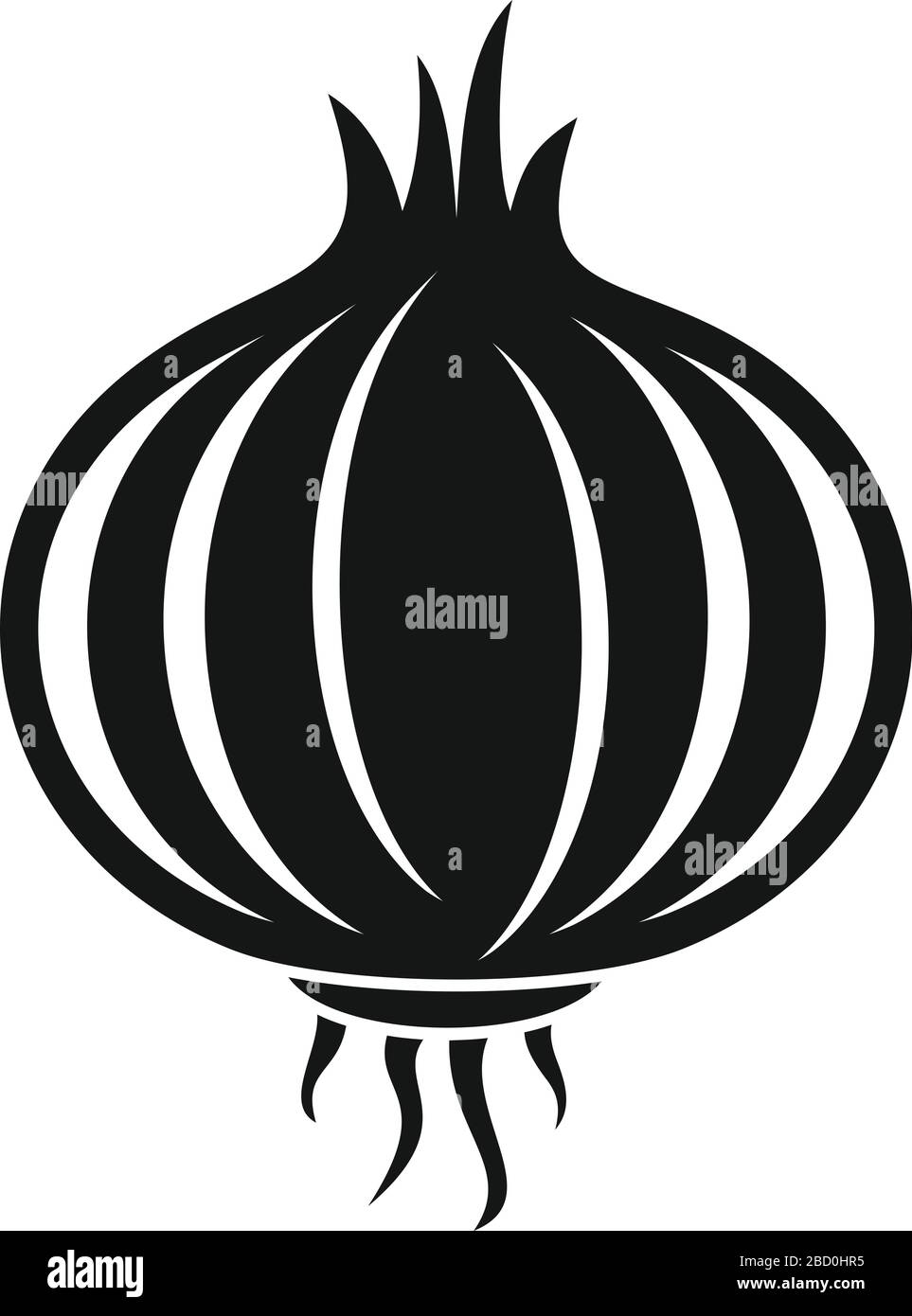 Onion bulb icon. Simple illustration of onion bulb vector icon for web ...