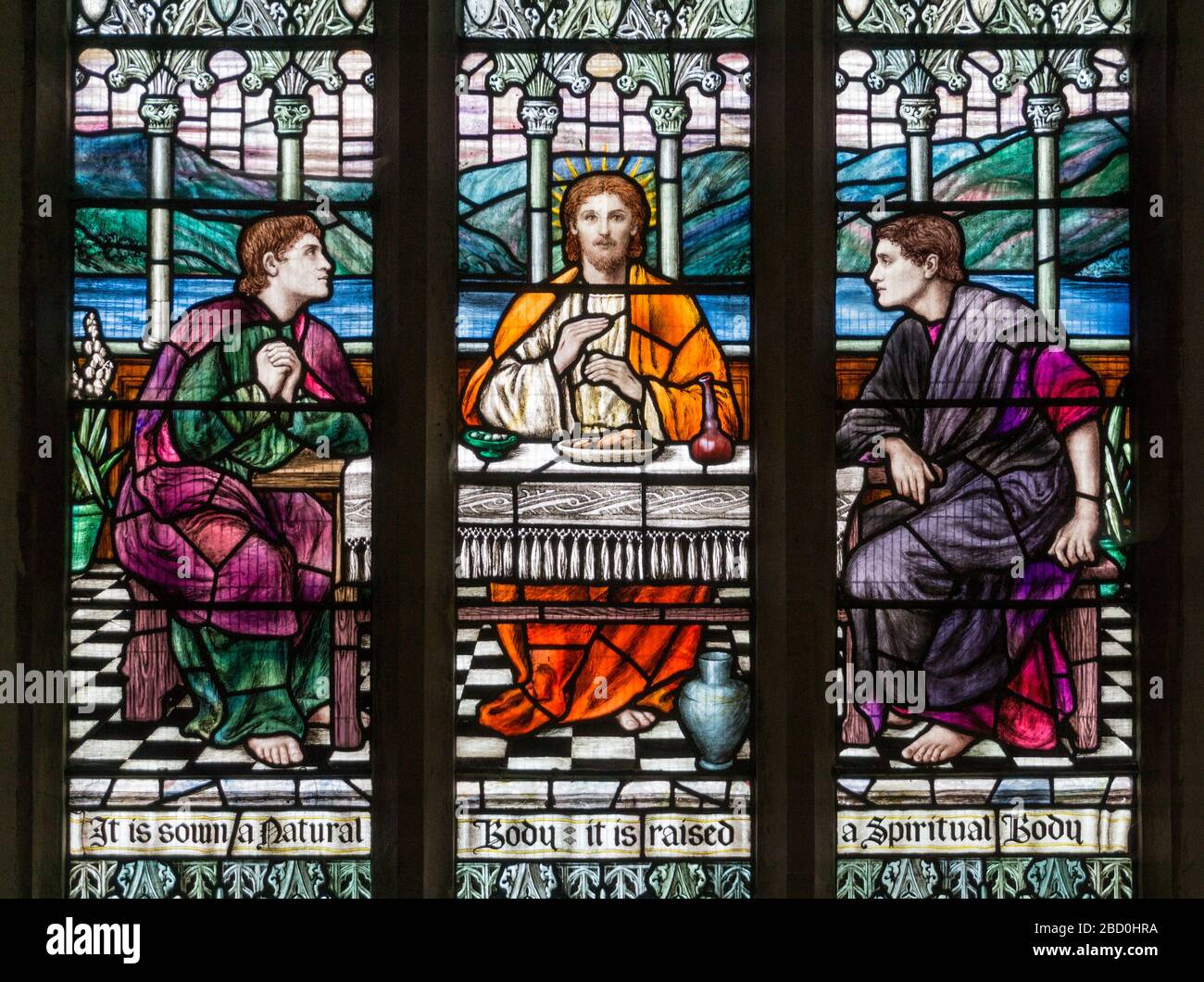 St john baptist stained glass window hi-res stock photography and ...