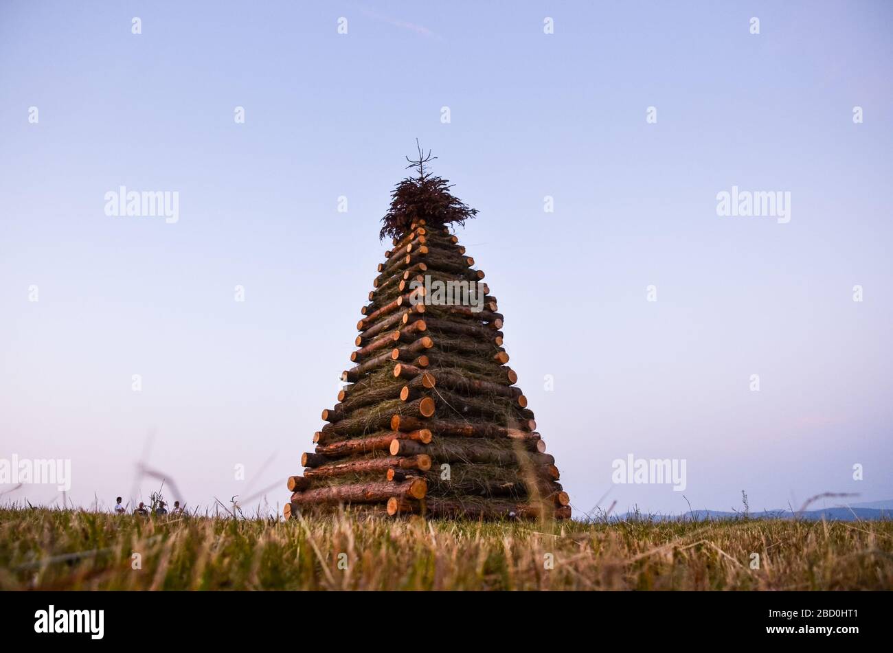 Fire tower in summer night - photo with copy space Stock Photo - Alamy