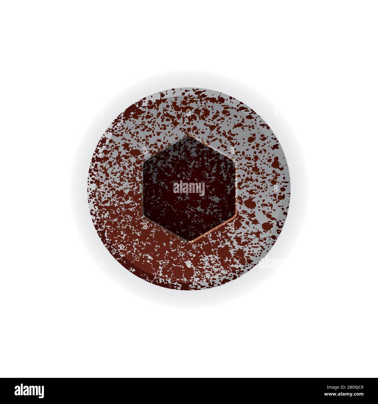 Rustic screw head vector illustration Stock Vector Image & Art - Alamy