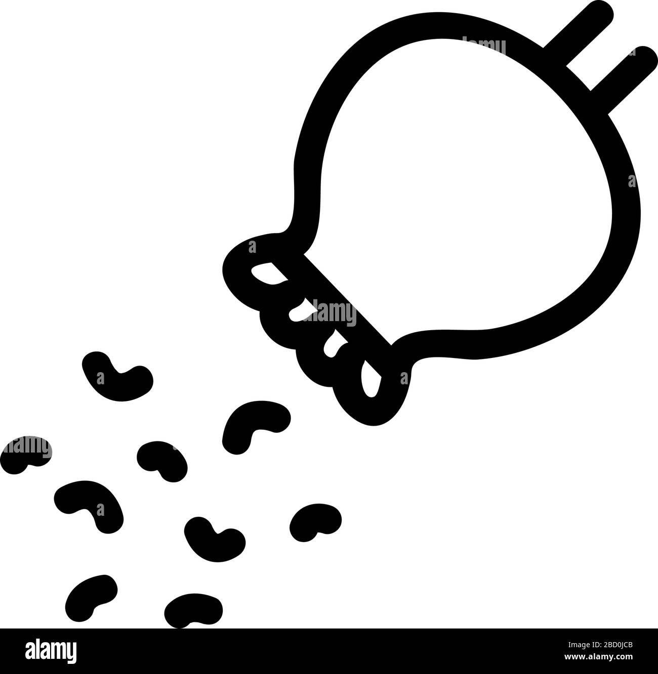 poppy plant seeds icon vector outline illustration Stock Vector Image ...