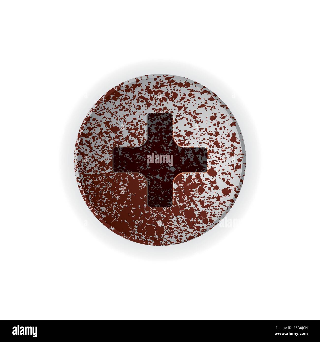 Rustic screw head vector illustration Stock Vector Image & Art - Alamy