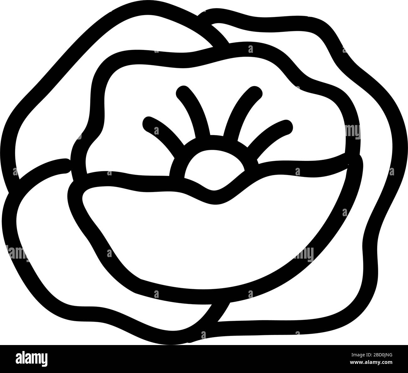 the poppy plant flower icon vector outline illustration Stock Vector ...