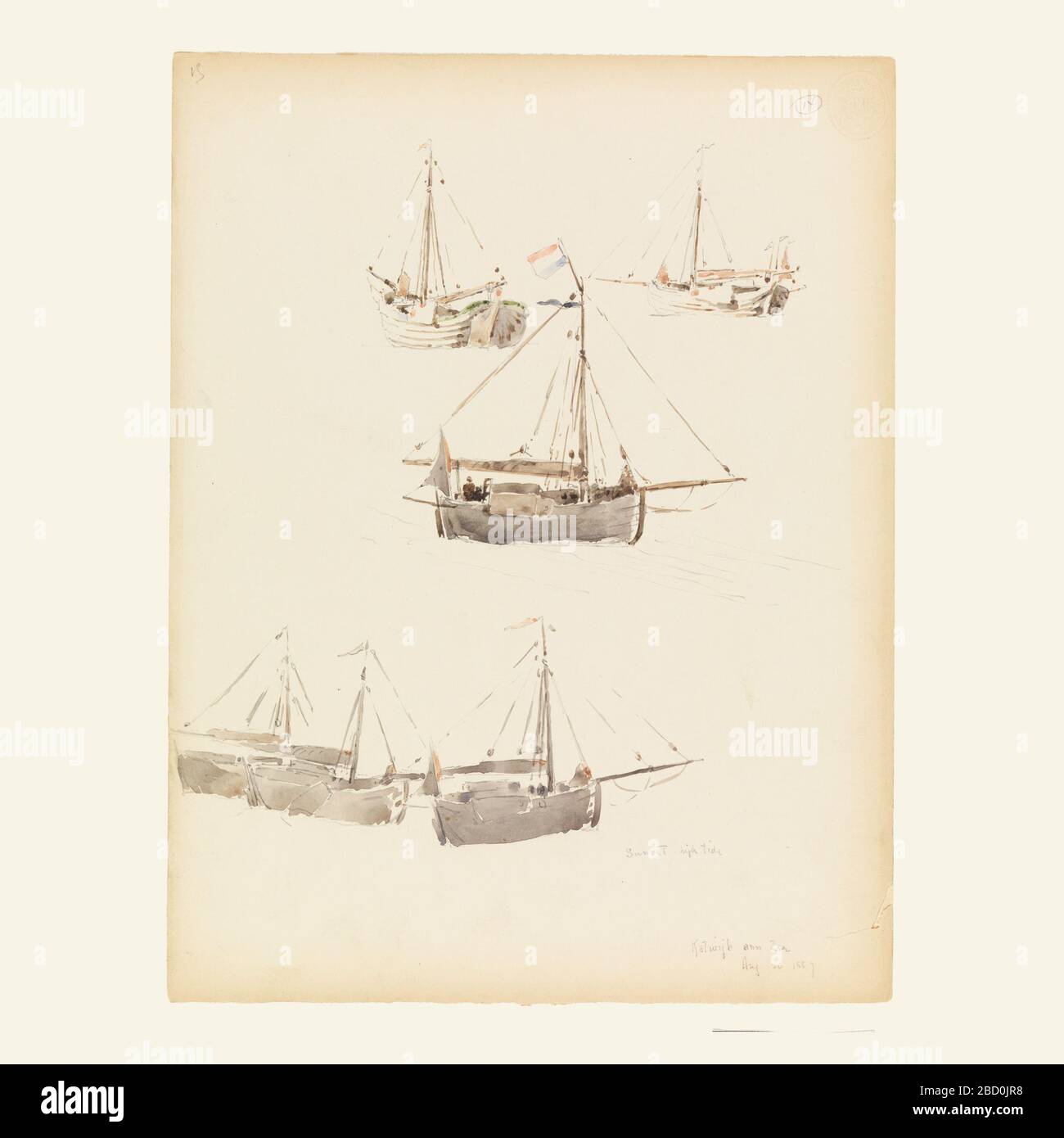 Dutch Barges. Research in ProgressTop row, two anchored barges shown ...