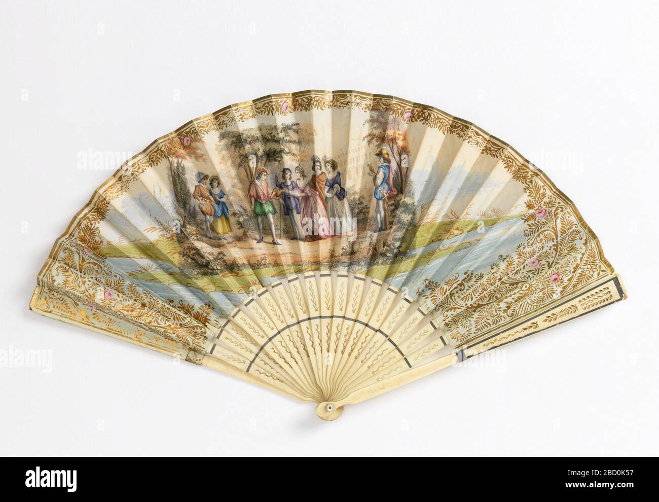 Pleated fan. Research in ProgressPleated fan with a hand-colored ...